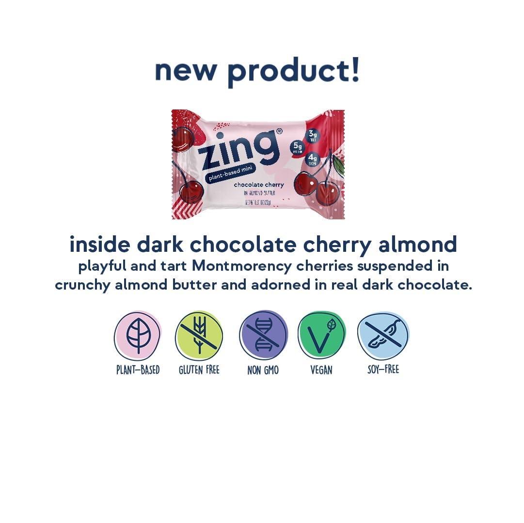 Zing Dark Chocolate Cherry Kids Protein Bars - Gluten Free Vegan 100 ...