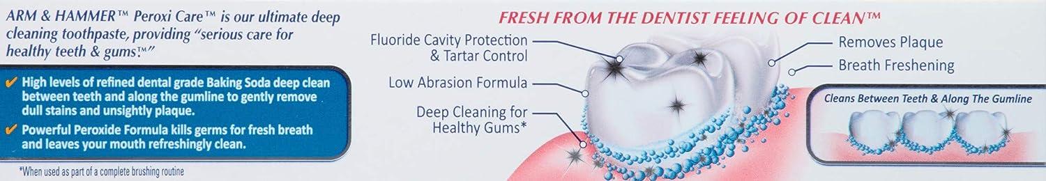Arm & Hammer PeroxiCare Deep Clean Toothpaste 6 oz. - Effective ...