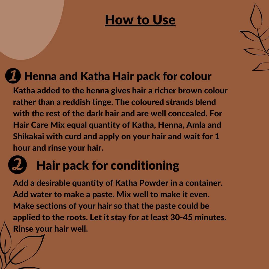 Natural Katha Powder - Acacia Catechu for Hair Conditioning | 227g ...