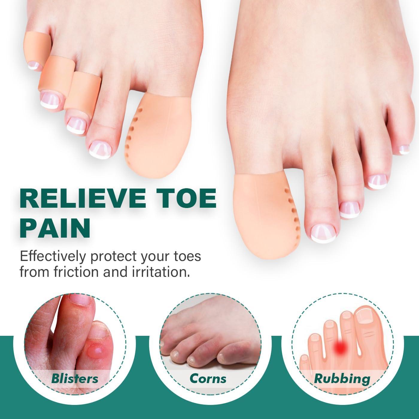 Premium Silicone Toe Caps - 10 Pieces | Ultimate Protection Against ...
