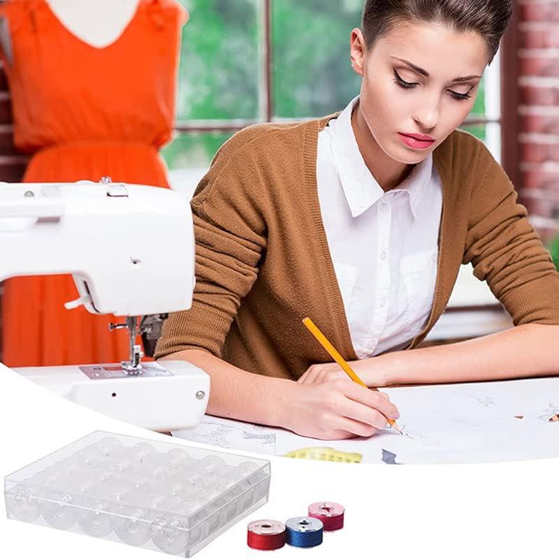 Portable Automatic Bobbin Winder with 25 Plastic Bobbins for Sewing ...