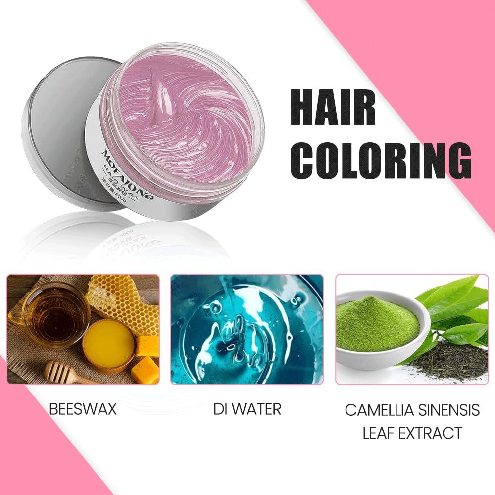 Temporary Hair Color Wax for Men & Women - Natural Hairstyle Pomade in ...