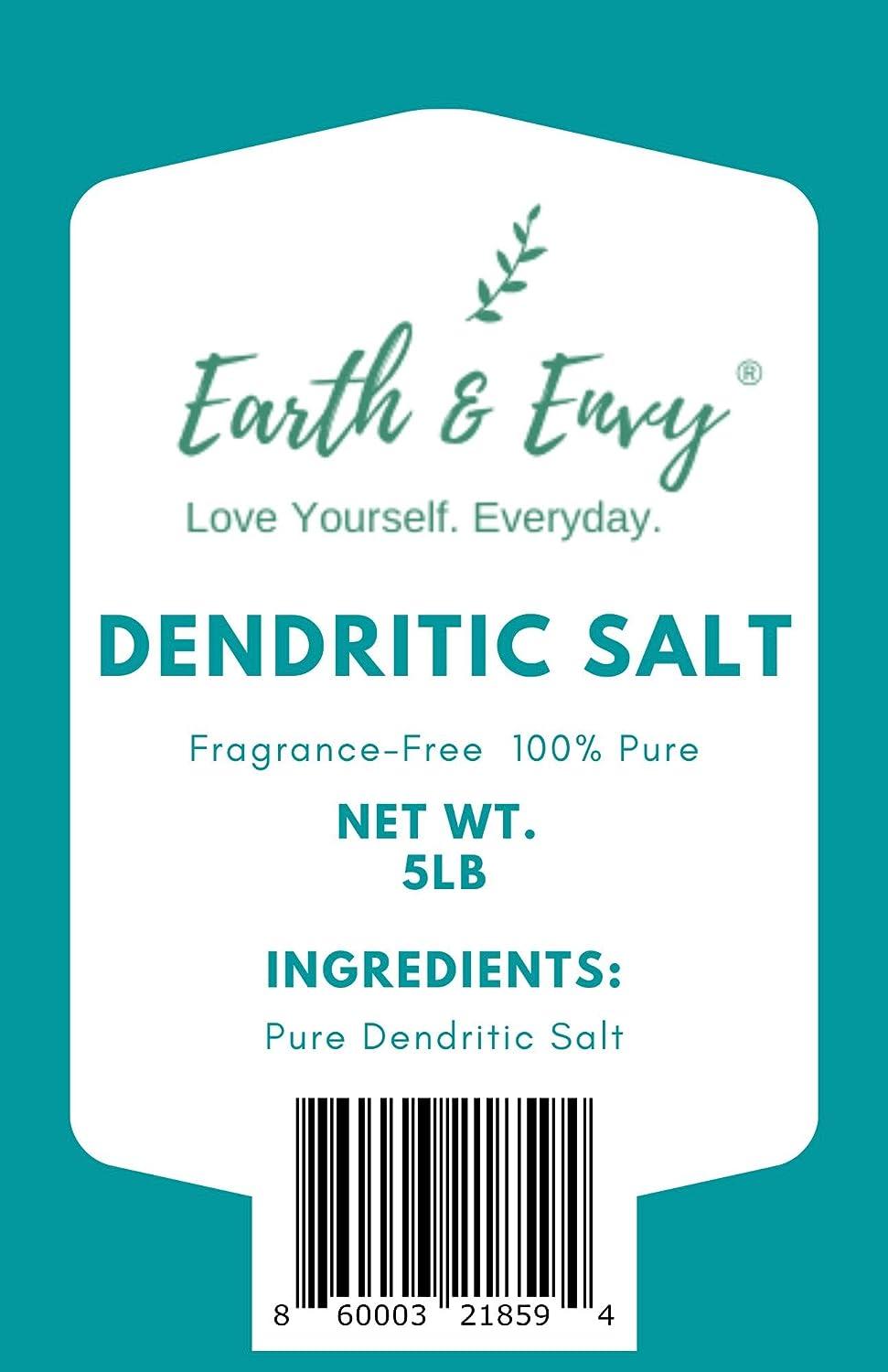 Earth & Envy DENDRITIC Salt 5lb - Premium Fine Grain for Salt Scrub ...