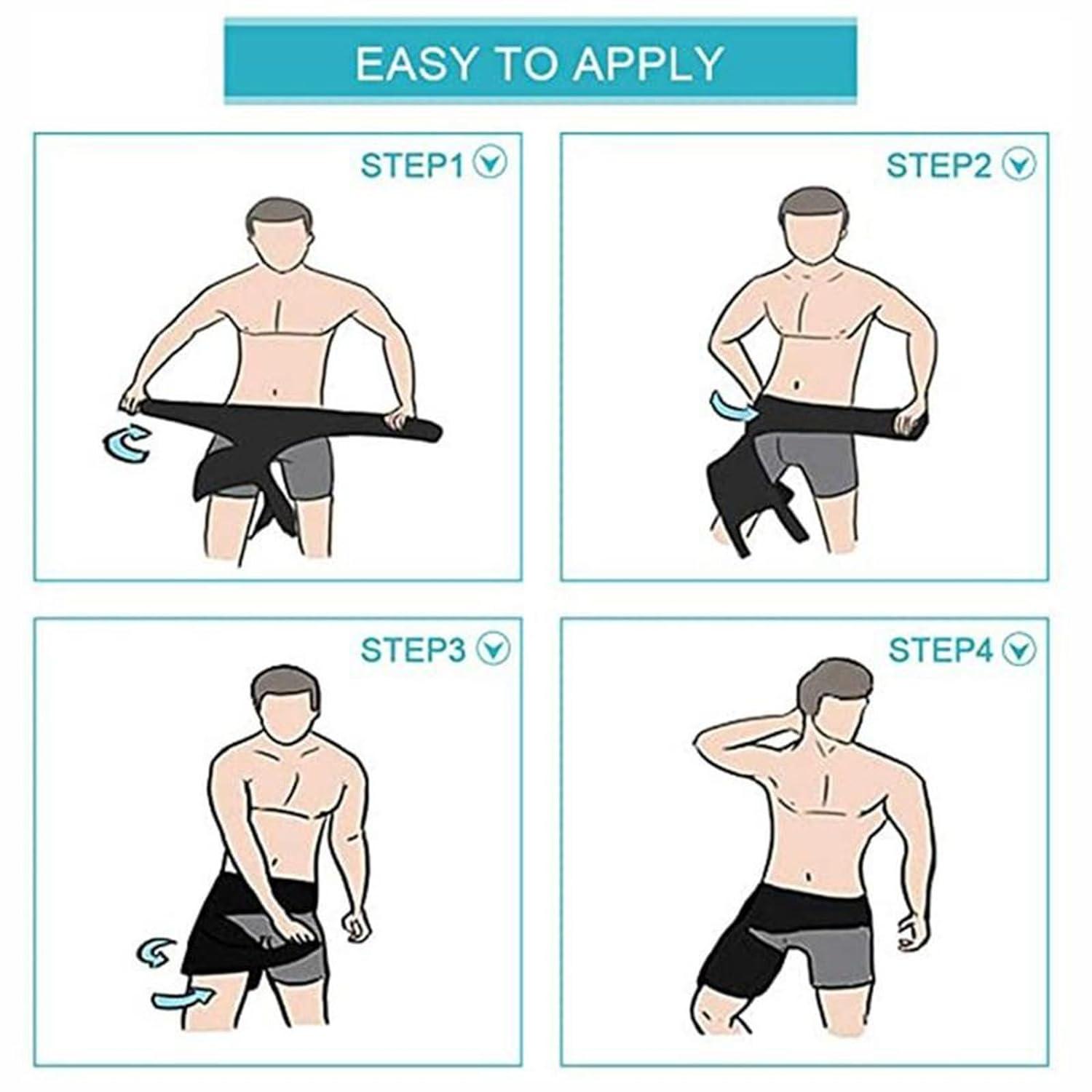Layhou Adjustable Groin Support Bandage - Thigh Compression Brace for ...
