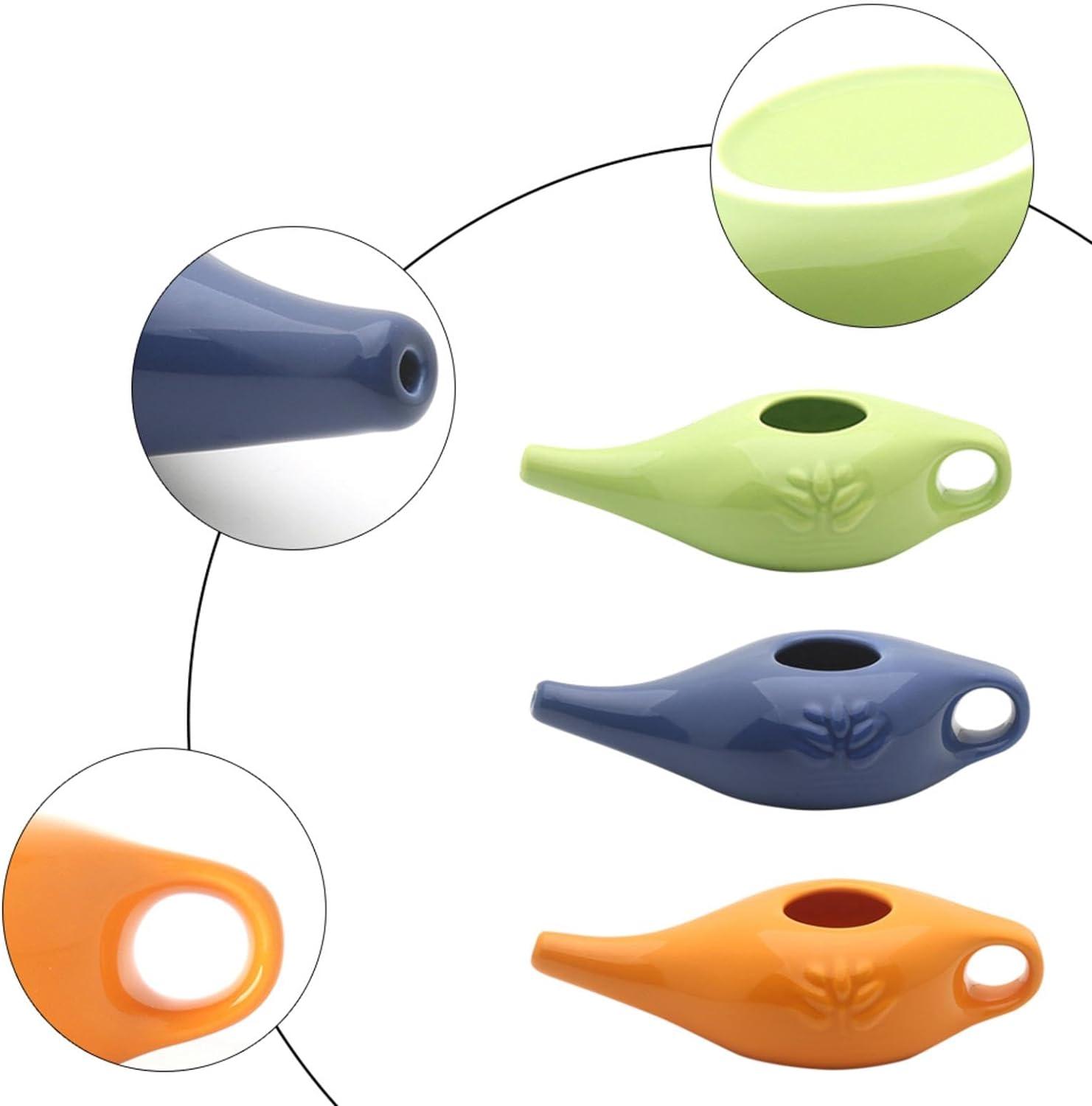 Ceramic Neti Pot 250ml Durable Ceramic Neti Pot with Handle Handcrafted ...