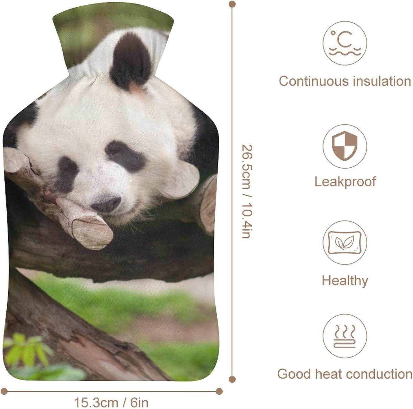 Cute Panda Hot Water Bottle with Plush Cover - Hand Warmer for Adults ...