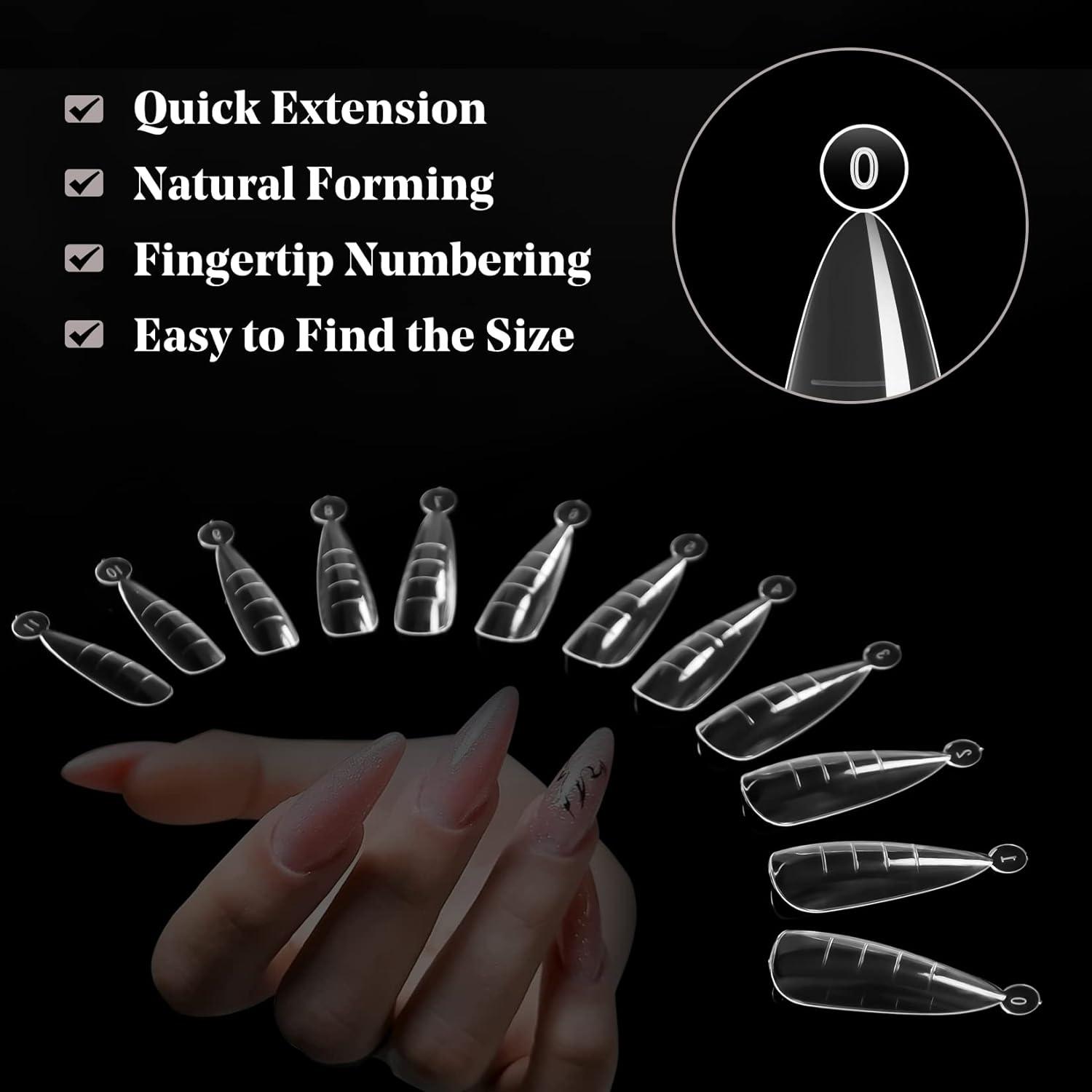 Dual Forms krofaue Poly Extension Gel Dual Forms 120pcs Dual Nail Forms ...