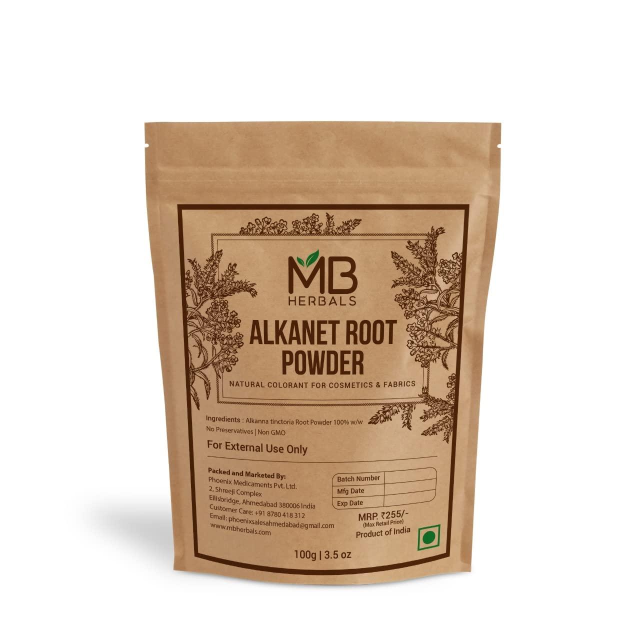 MB Herbals Alkanet Root Powder 100g | Ratanjot/Alkanna tinctoria ...
