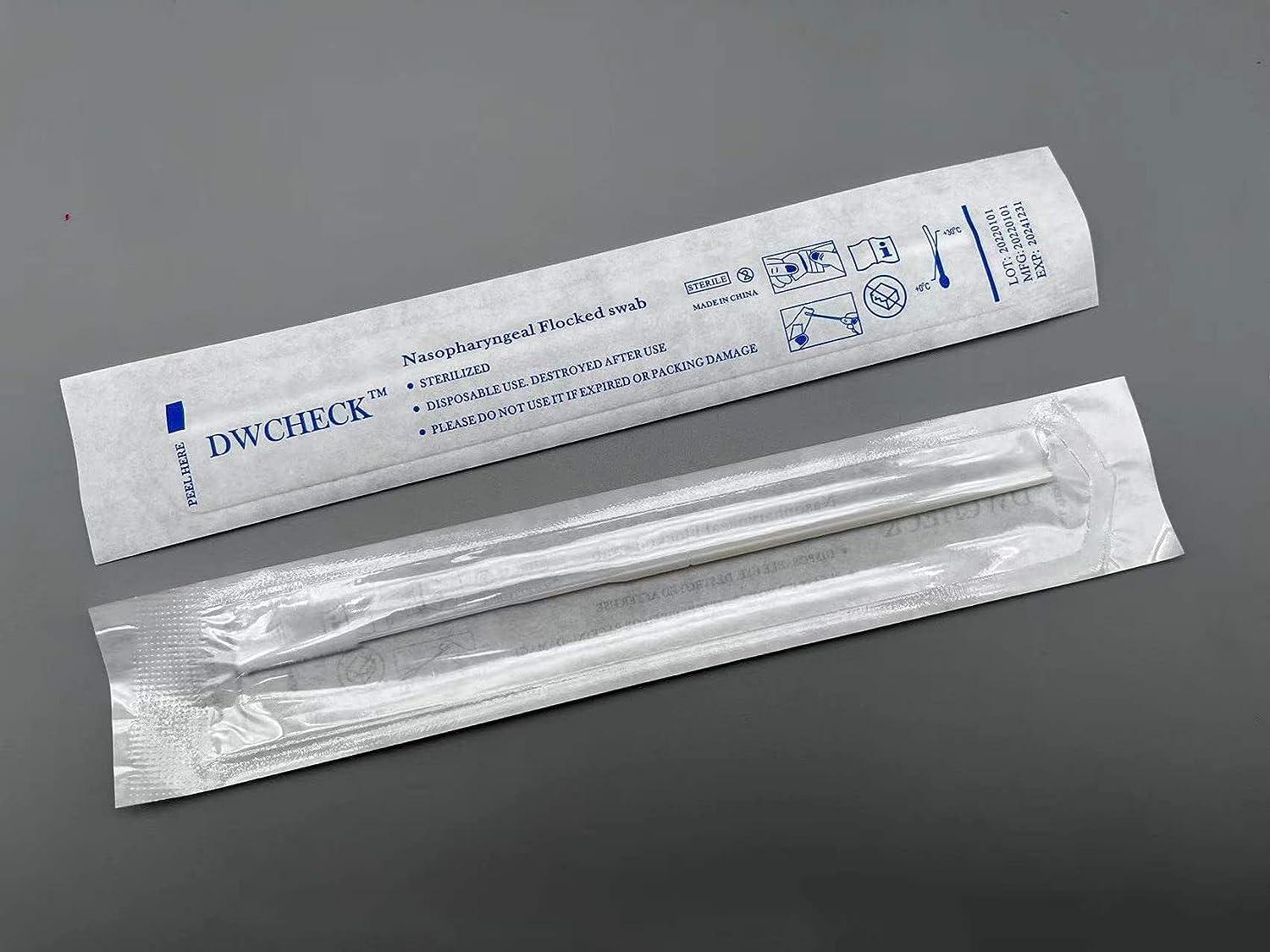 Nasopharyngeal Collection Flocked Nasal Swab - Sterile Individually ...