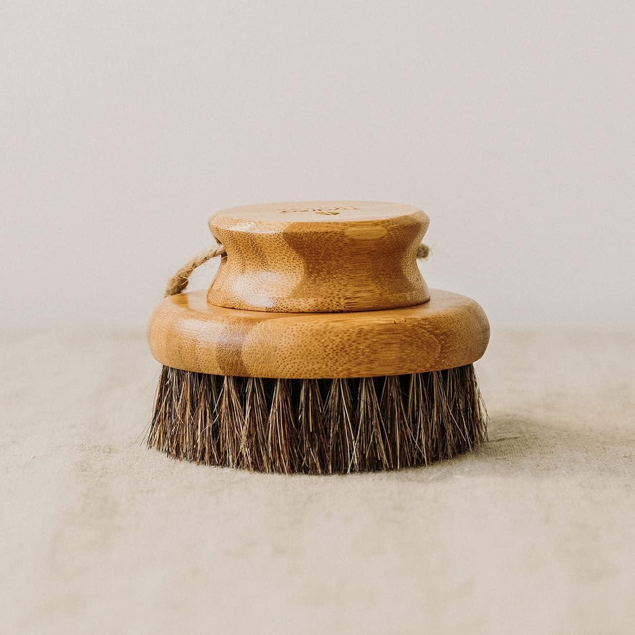 Hydrea London Round Body Brush for Dry Brushing - Exfoliate, Remove ...