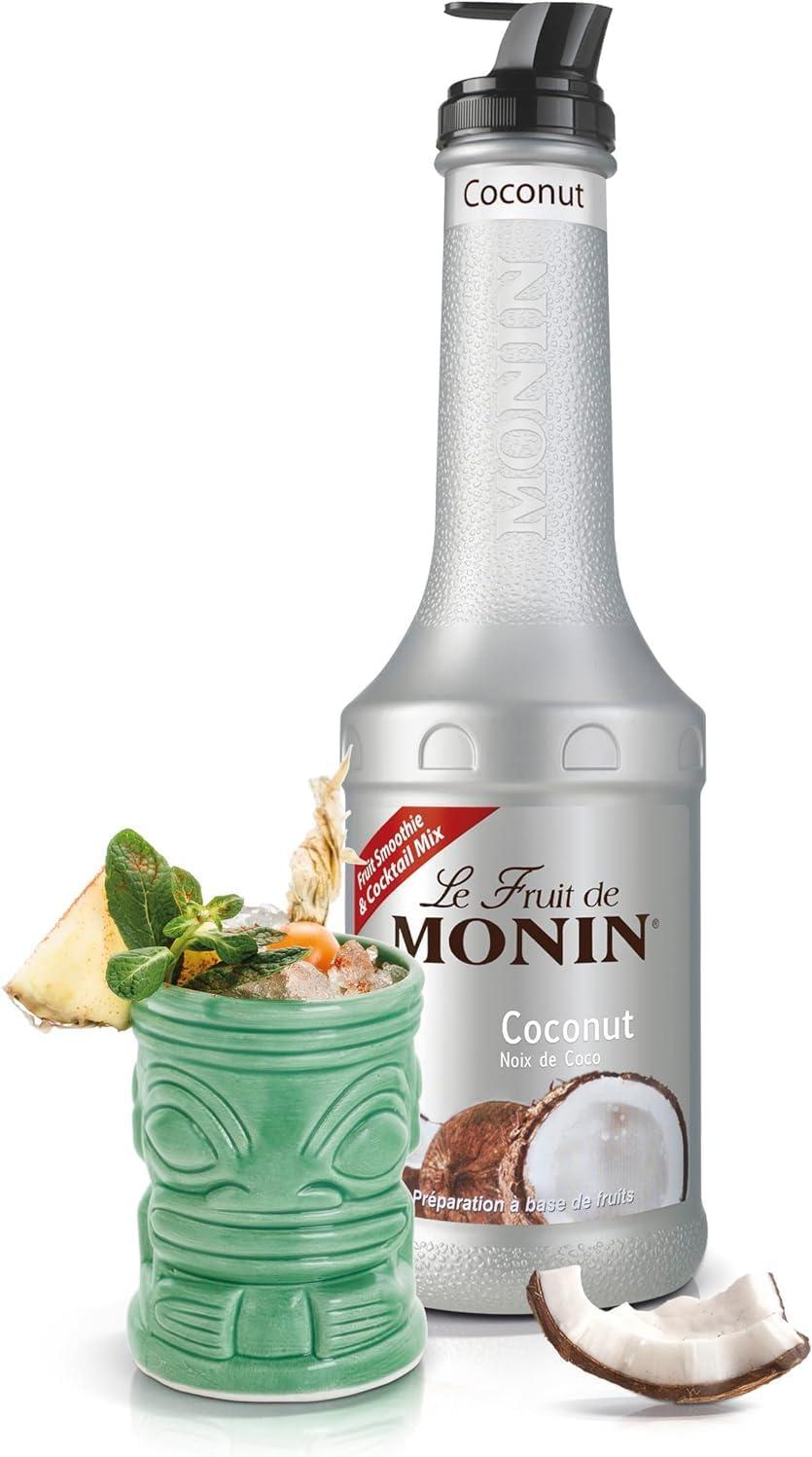Monin Coconut Puree 1L - Pack of 2 with World Food Shop Scoop | Natural ...