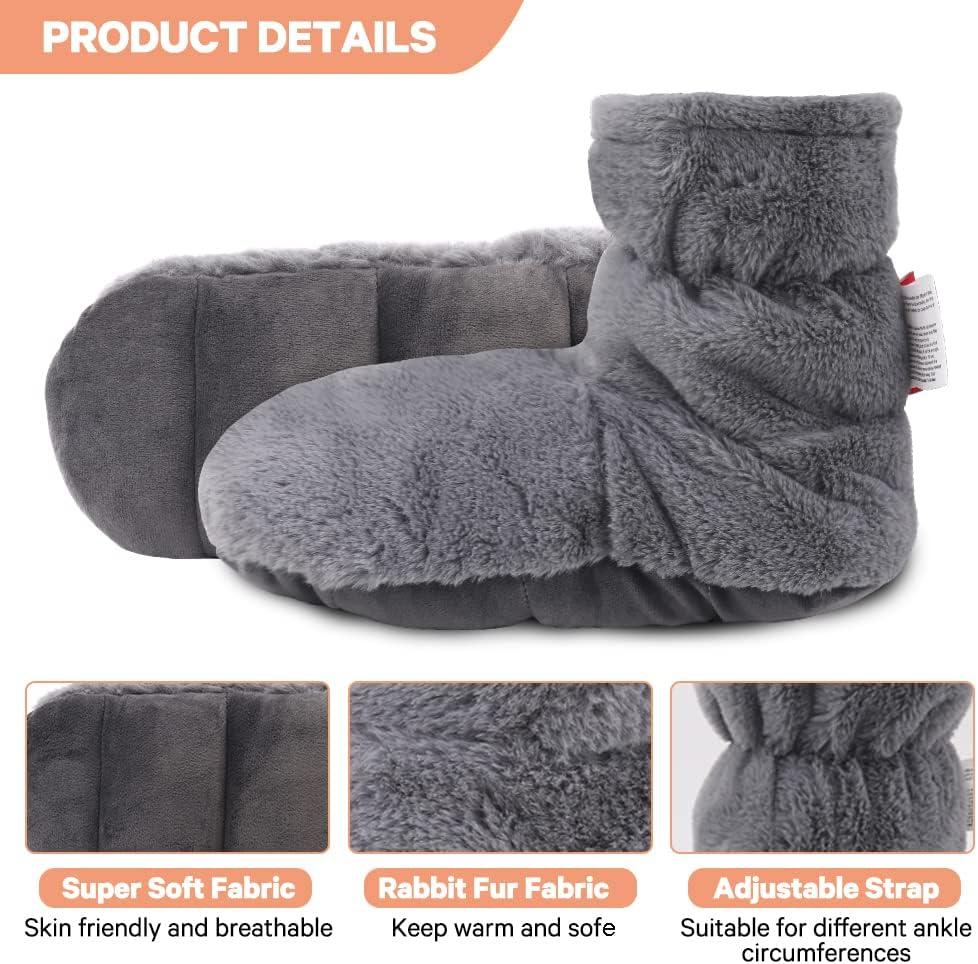 Comfheat Microwavable Booties - Feet Warmer for Cold Feet Relief ...