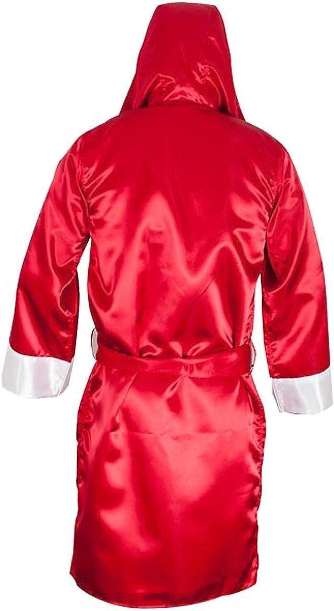 Cleto Reyes Satin Boxing Robe with Hood - Medium (Red/White) | Buy Now ...