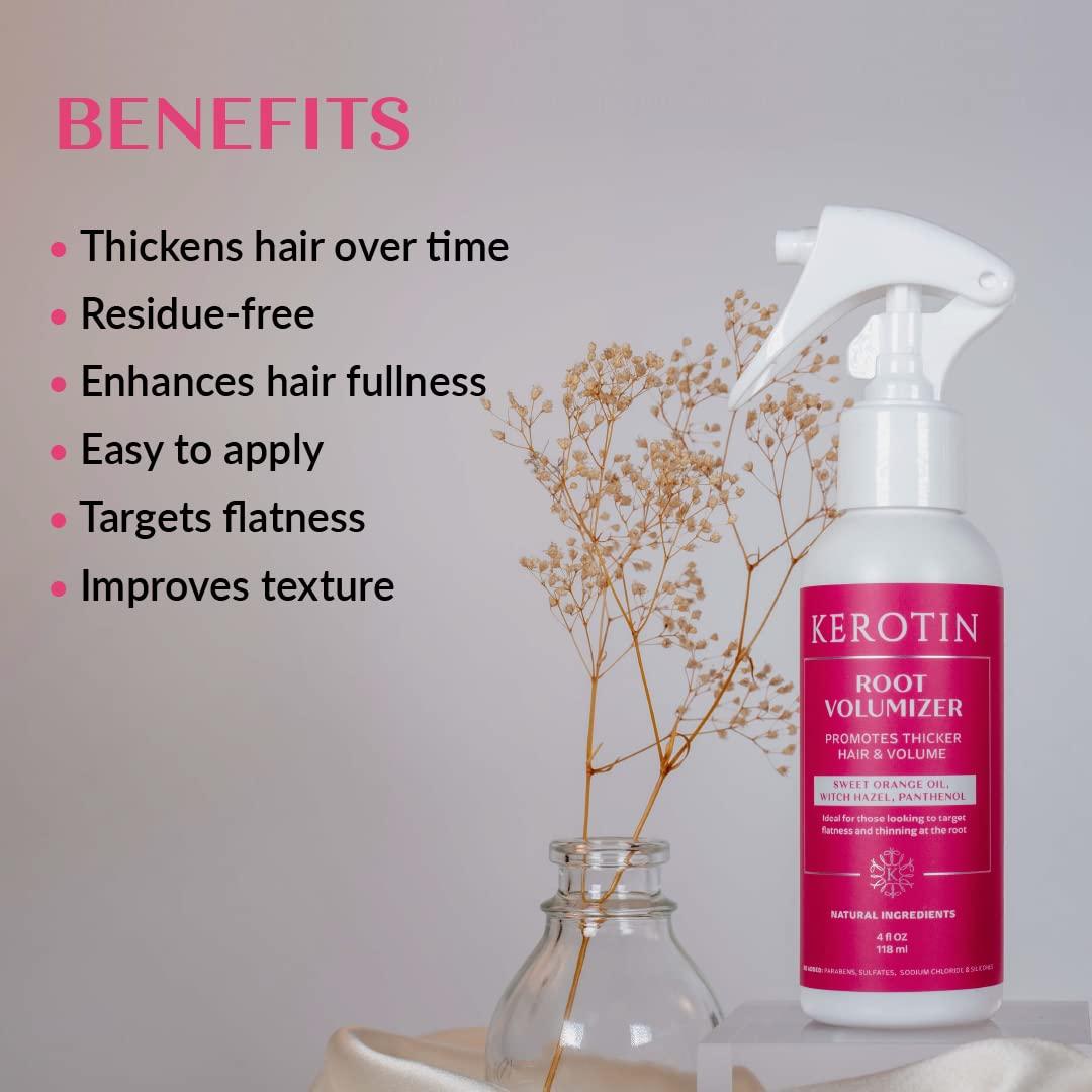 Kerotin Root Volumizer Spray. Hair Thickener and Anti-Thinning Root ...