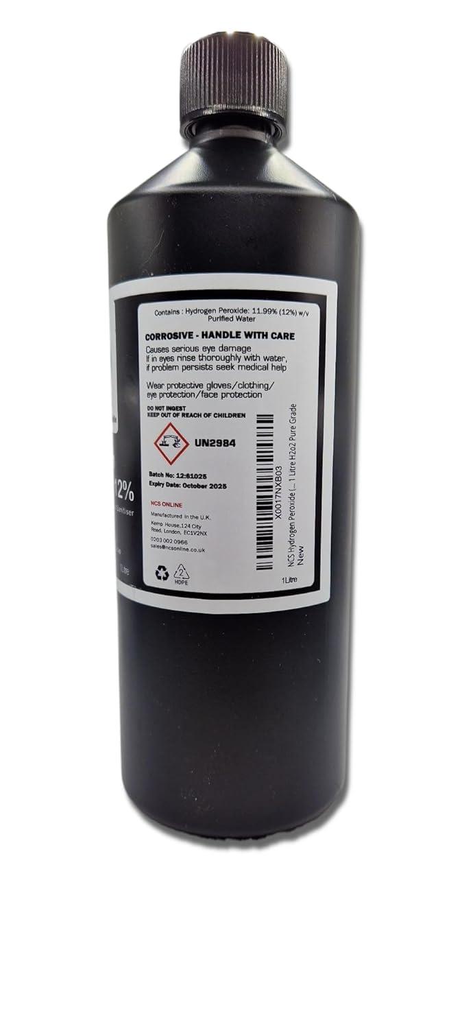 Hydrogen Peroxide 11.99% (12%) 1 Litre H2o2 Food Grade | Buy Now in ...