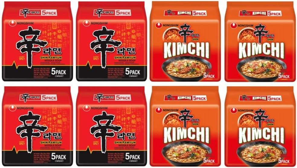 Nongshim Ramen Assorted Bundle Shin Ramyun Kimchi Ramyun Instant Noodle ...