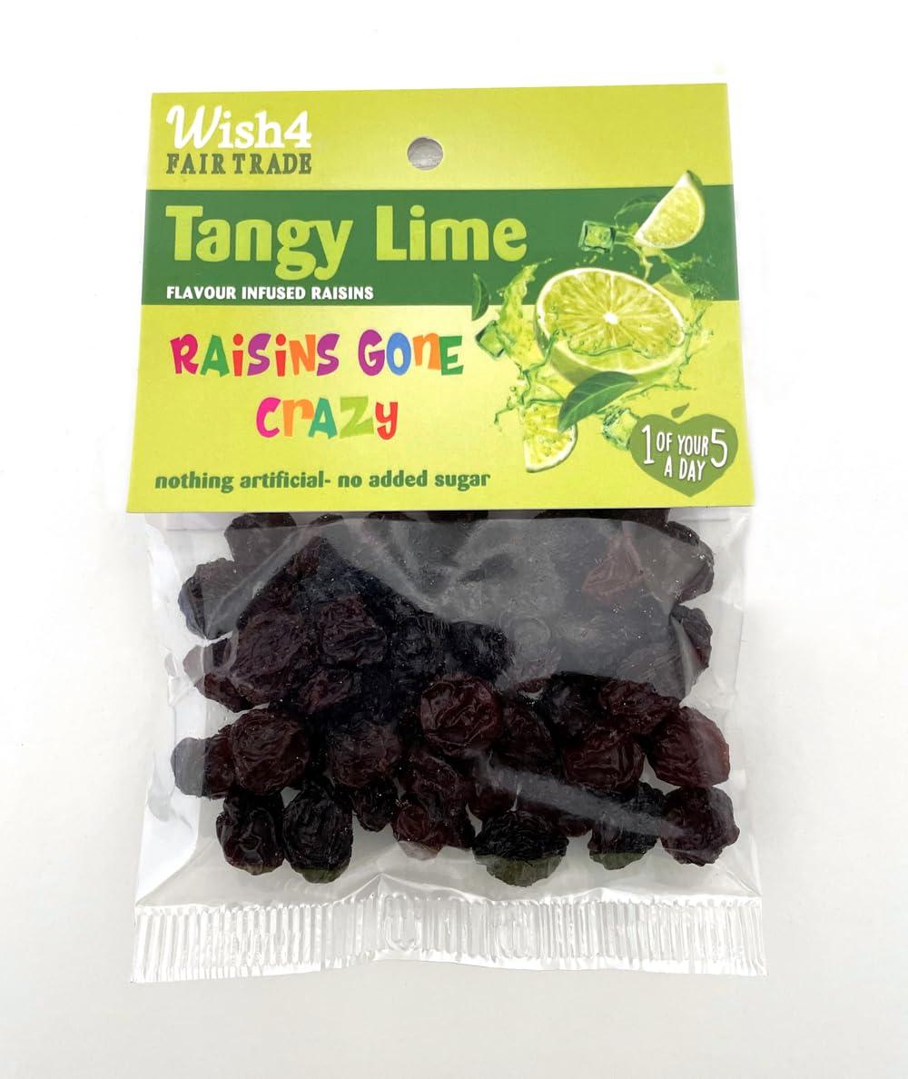 Wish4 Fairtrade Infused Raisins 30g x12 (Tangy Lime Infused Raisins ...