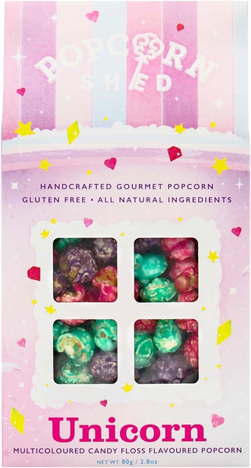 Popcorn Shed Unicorn Gourmet Popcorn Gift Box - Candy Floss & Caramel ...