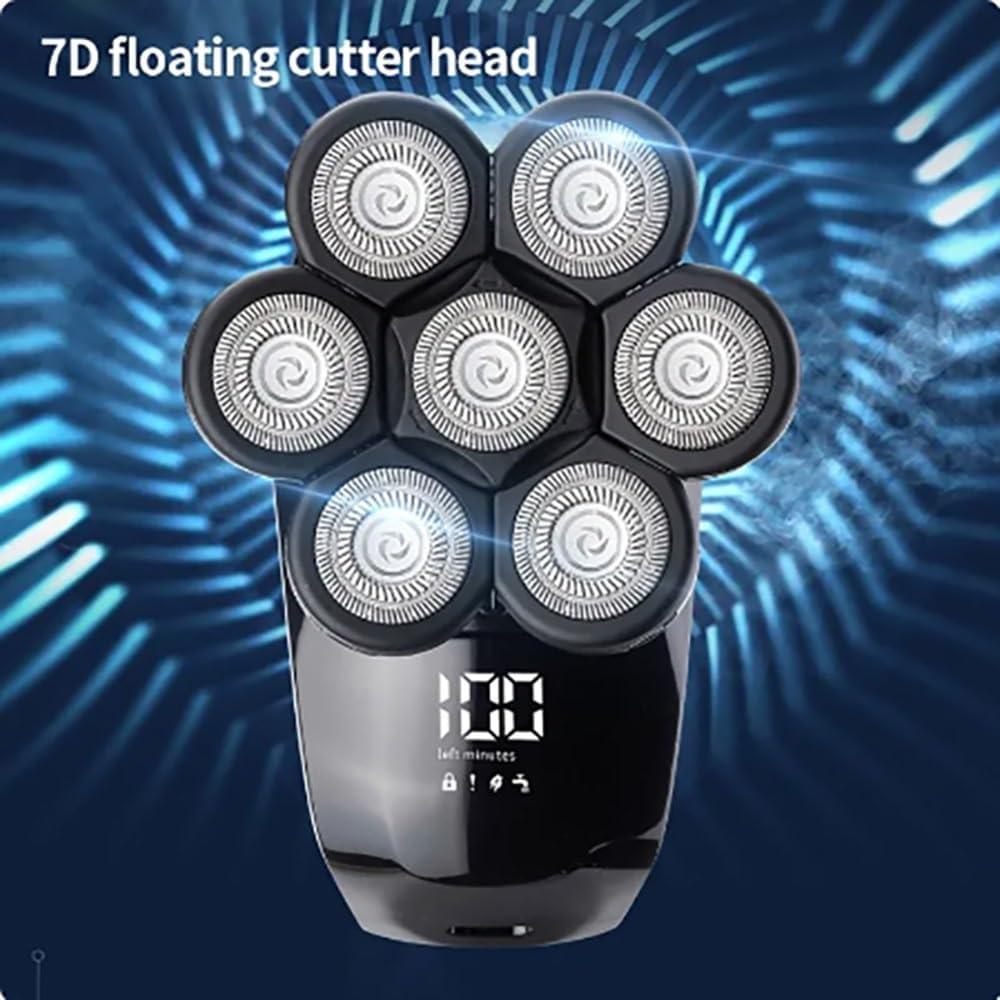 7D Electric Head Shaver for Bald Men - 6 in 1 Waterproof Grooming Kit ...