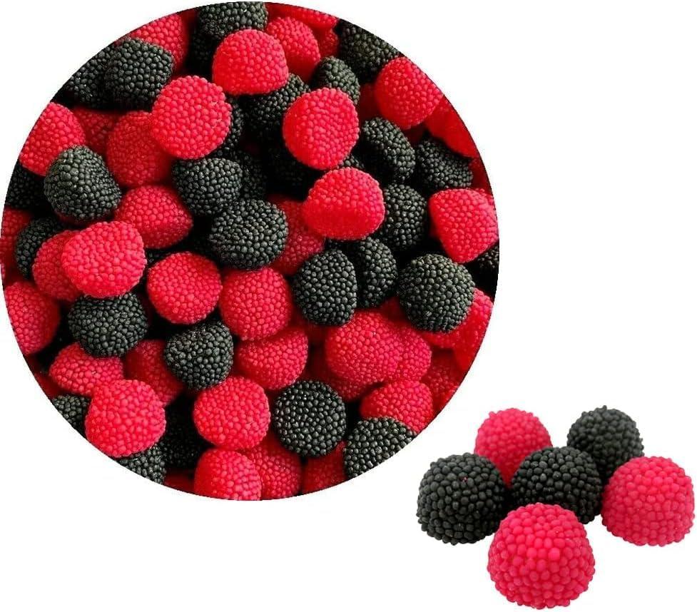 Black & Raspberry Crunchy Berries Sweets With Tub - Fruit Flavoured ...