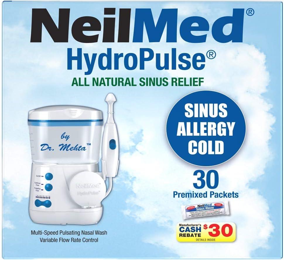 NeilMed Hydropulse Multi-Speed Electric Nasal Sinus Irrigation System ...