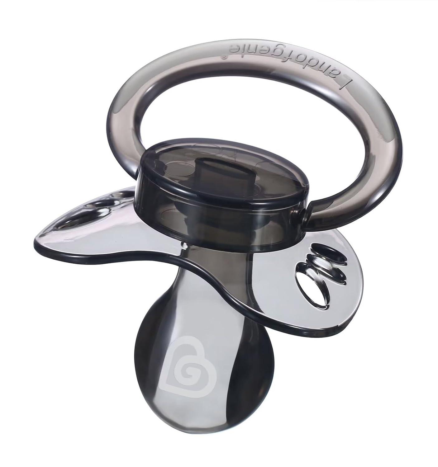 Buy Landofgenie Teat Shield Transparent Pacifier - Adult Size Black ...