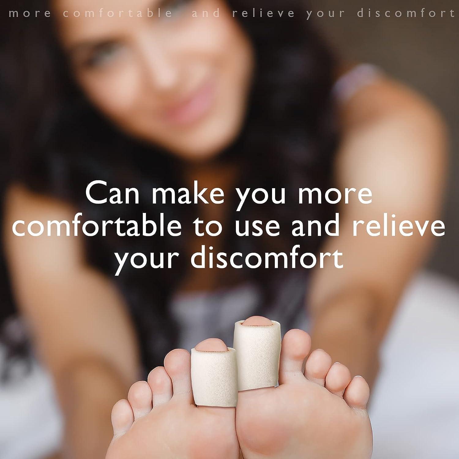 Foam Toe Sleeves - 6 Pack Large Beige Toe Protectors for Bunion, Hammer ...