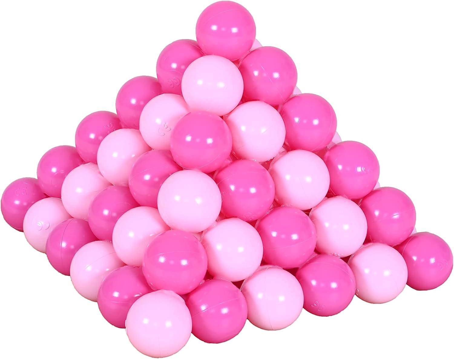 Knorrtoys 56755 - Soft Pink Ball Set ( 6 cm) - 100 Count - Perfect for ...