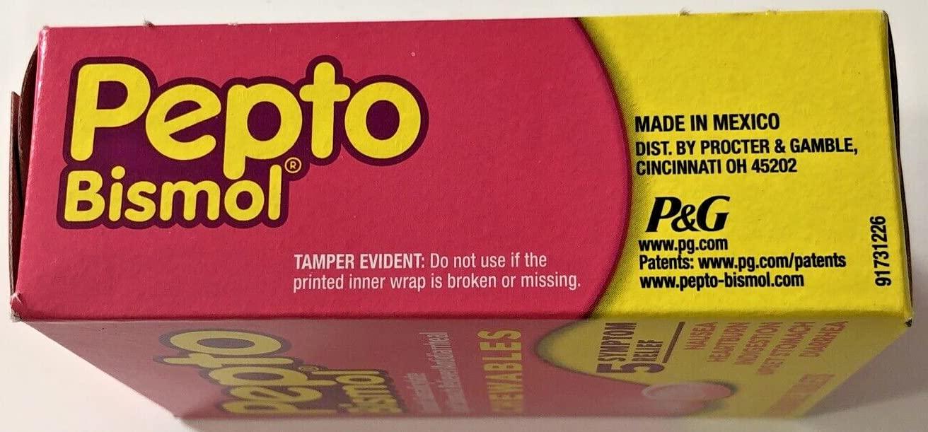 Pepto-Bismol Tablets 48ct - Fast Relief for Upset Stomach & Diarrhea ...