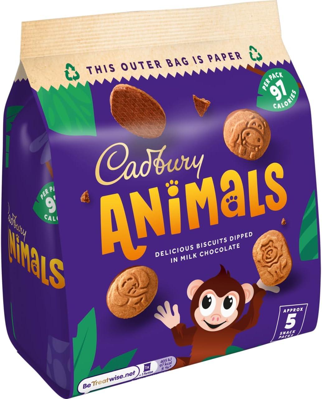 Cadbury Animals Mini Biscuits 99.5g - Delicious Animal-Shaped Snack for ...