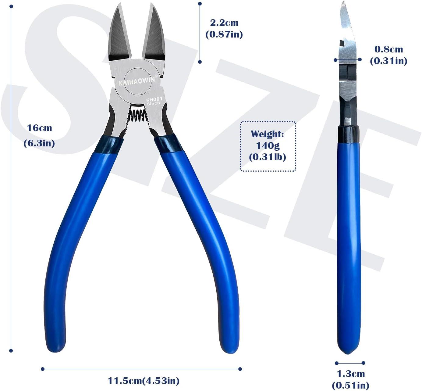 Wire Cutters 2 Pack KAIHAOWIN 6 inch Side Cutters Wire Snips Flush ...
