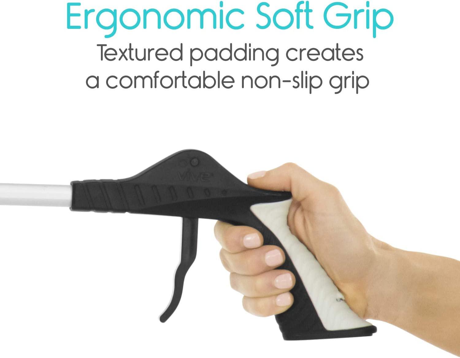 Vive Folding Reacher Grabber 32 Inch - Heavy Duty Mobility Grip Hand ...