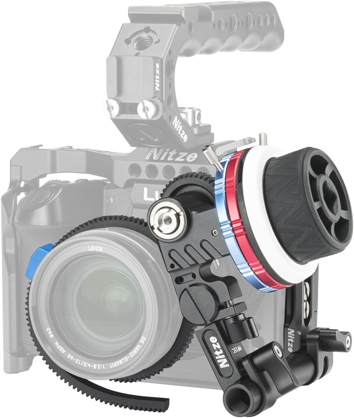 Mini Follow Focus Kit with Reversible Drive Gears, Marking Disks, Gear ...