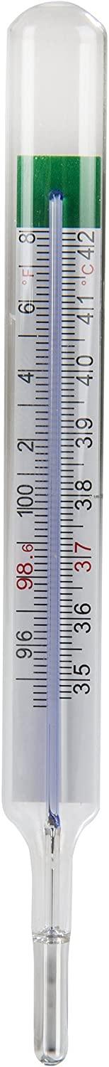 Geratherm Mercury Free Oral Glass Thermometer Pack Of 2 Non Toxic
