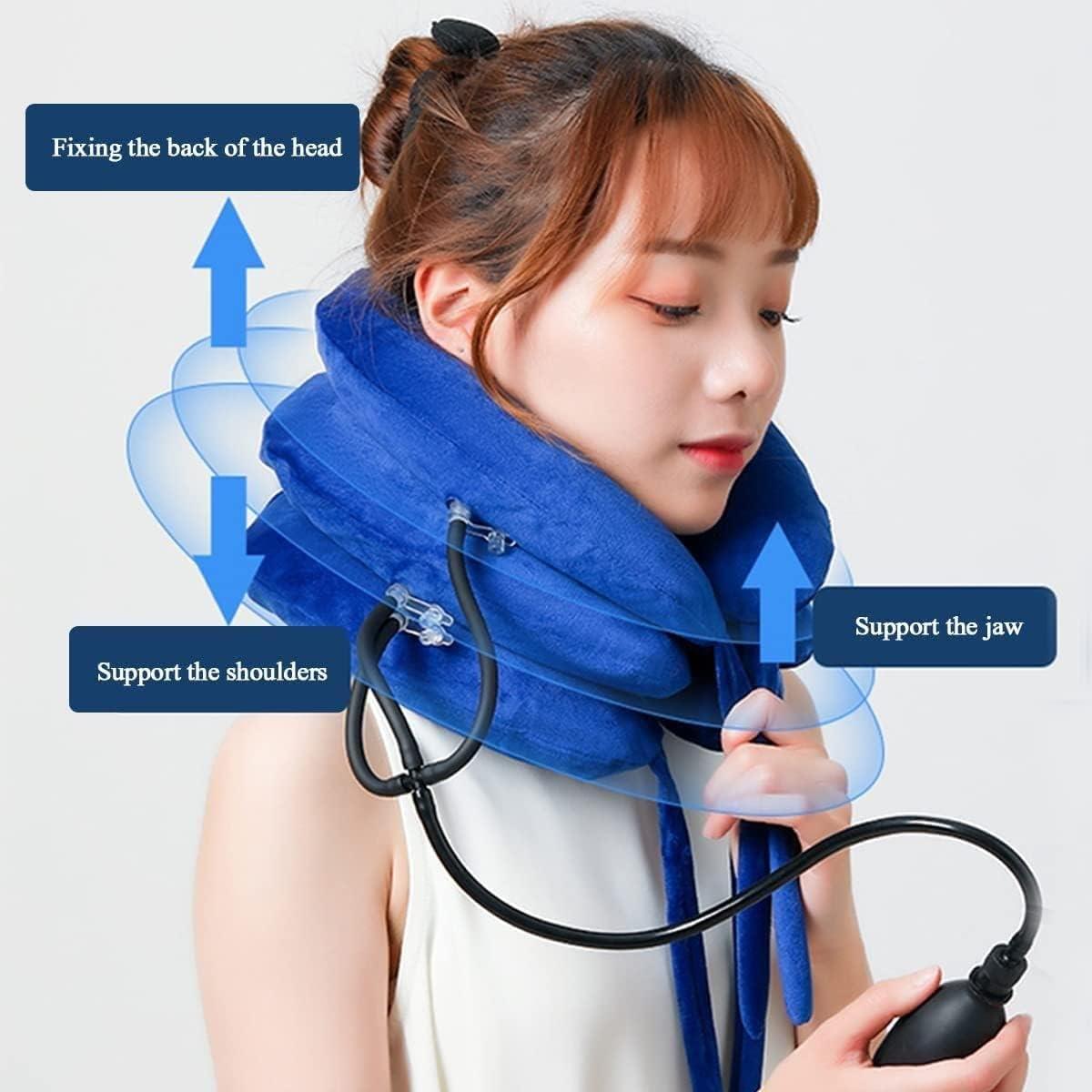 JLASDR NOCK Cervical Neck Traction Device - Adjustable Inflatable Neck ...
