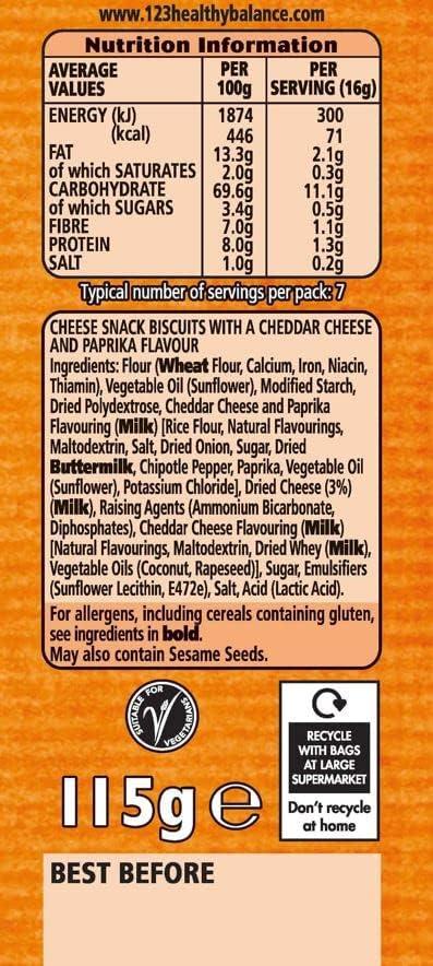 Jacob's Mini Cheddars Nibblies Cheddar & Smoked Paprika Flavour Snacks ...