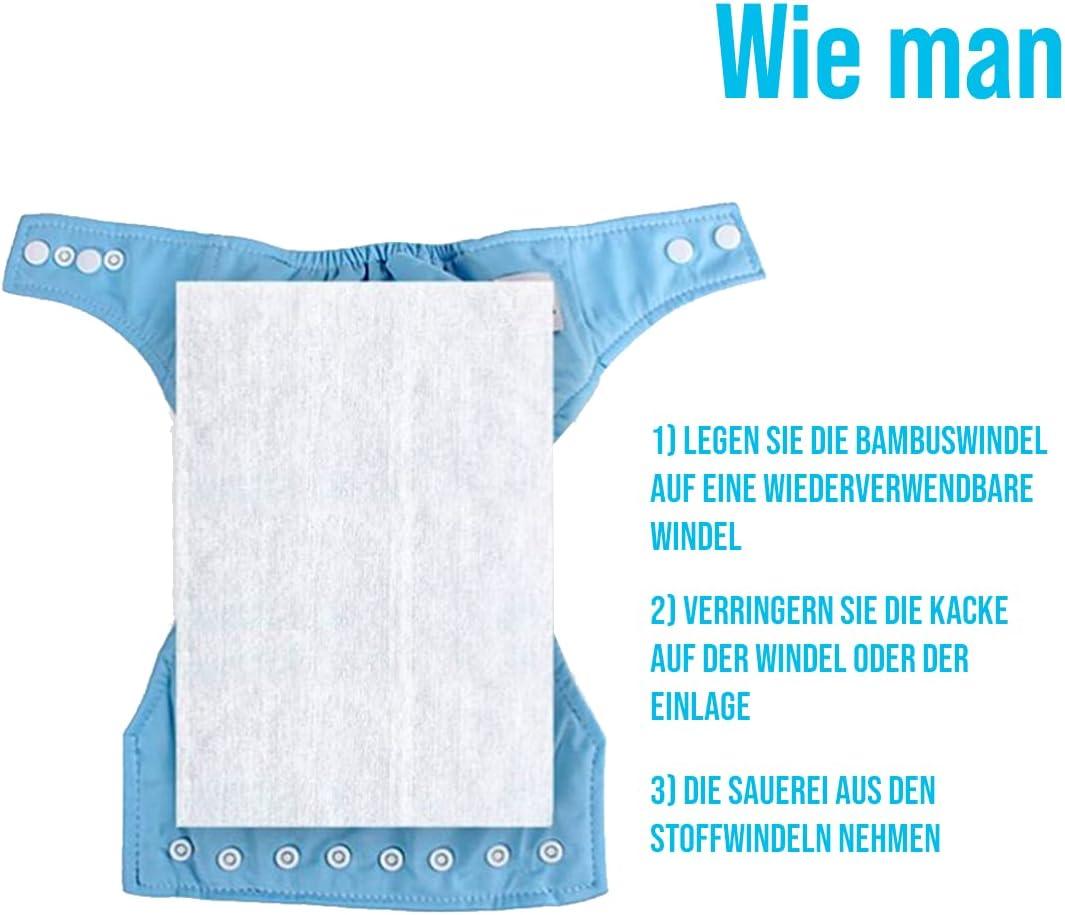 JM Baby Diaper Inserts - 100% Biodegradable Bamboo Cloth Diaper Insert ...