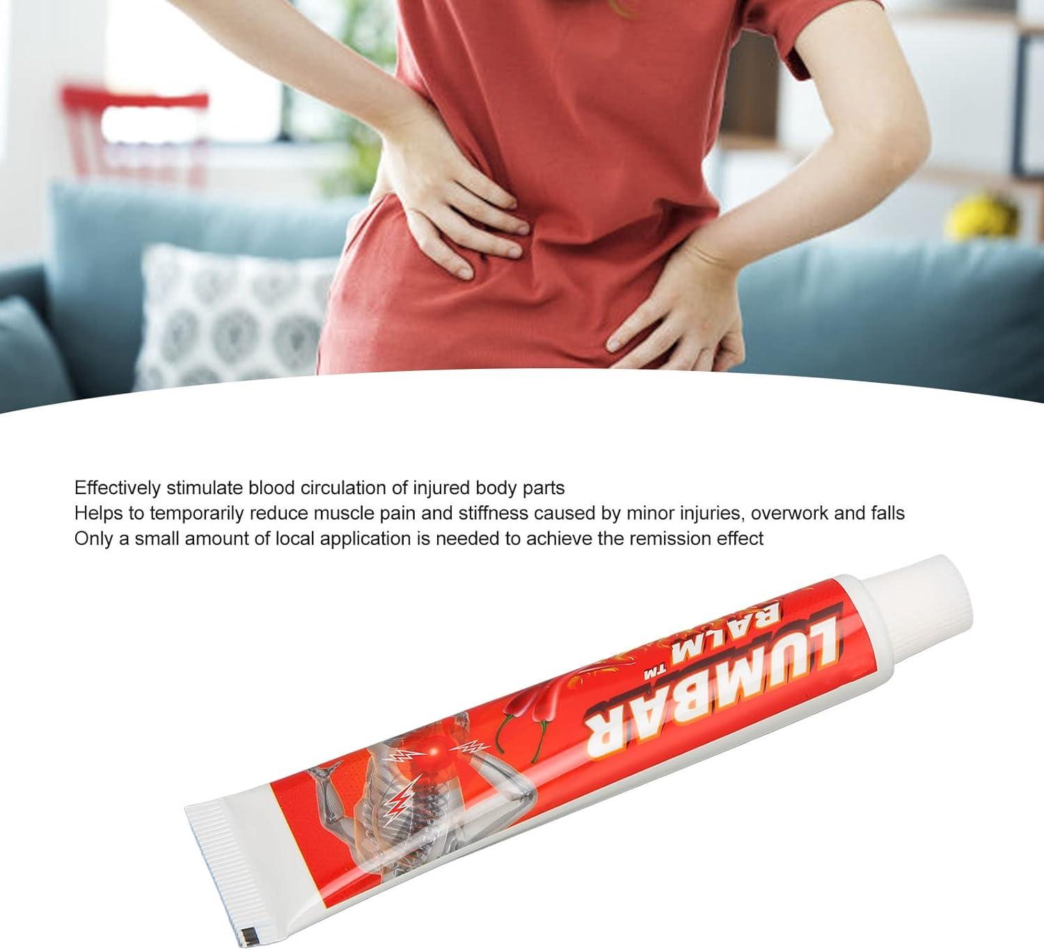 Lumbar Pain Relief Ointment 20g - Portable Lower Back Care Cream for ...