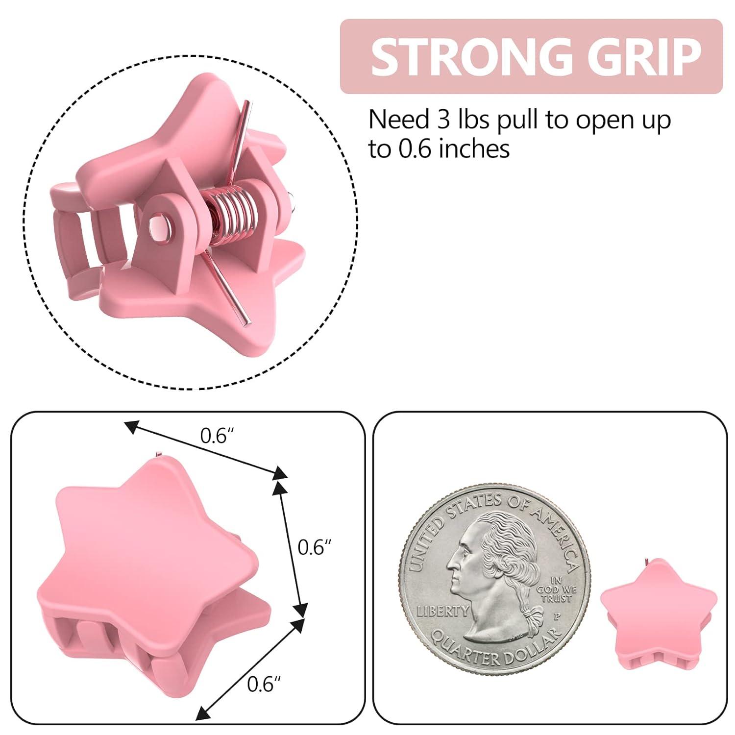 ADRIONE Mini Hair Clips Small Hair Clips Colorful Star 100 Pack Durable ...