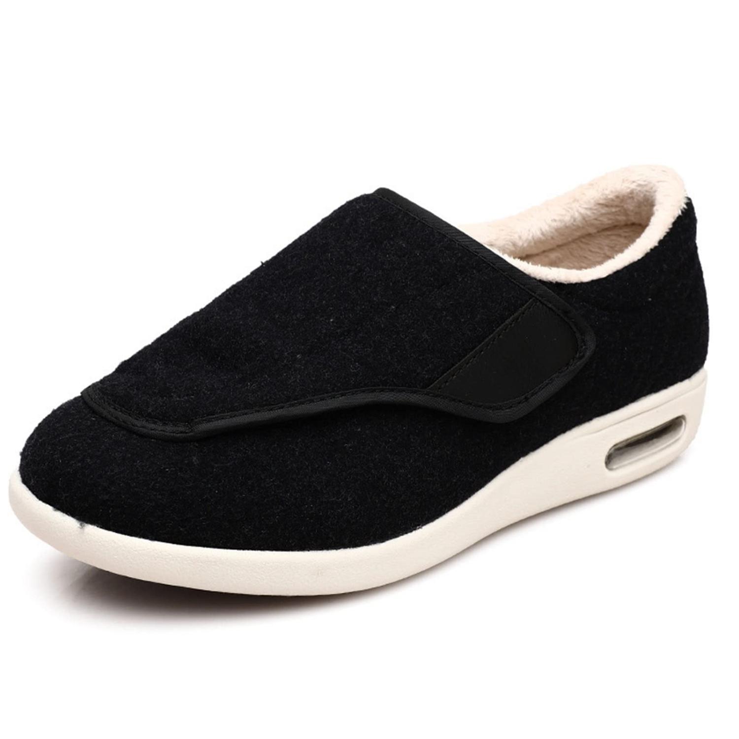 Men's Diabetic Warm Fleece Swelling Shoes | Comfy Lightweight House ...