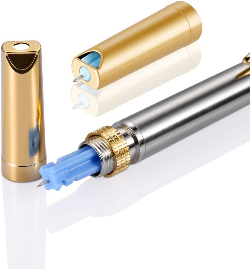 Painless Lancing Device Gold Plated +50pcs 23G Needles | Sterile, Third ...