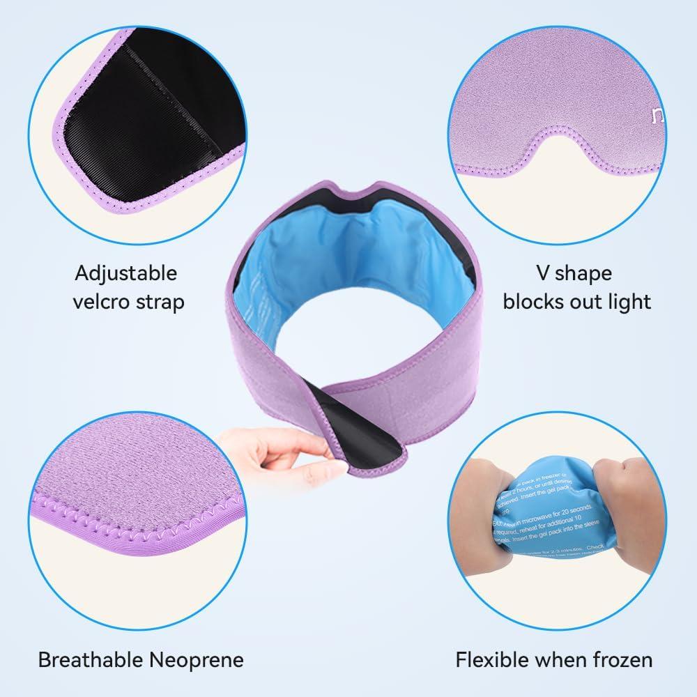 NEWGO Migraine Relief Head Ice Wrap - Hot Cold Therapy Headache Hat for ...