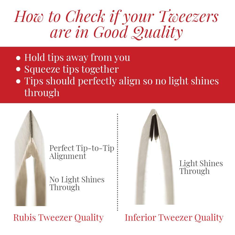 Rubis Switzerland Slanted Tip Heart Tweezer - Precision Stainless Steel ...