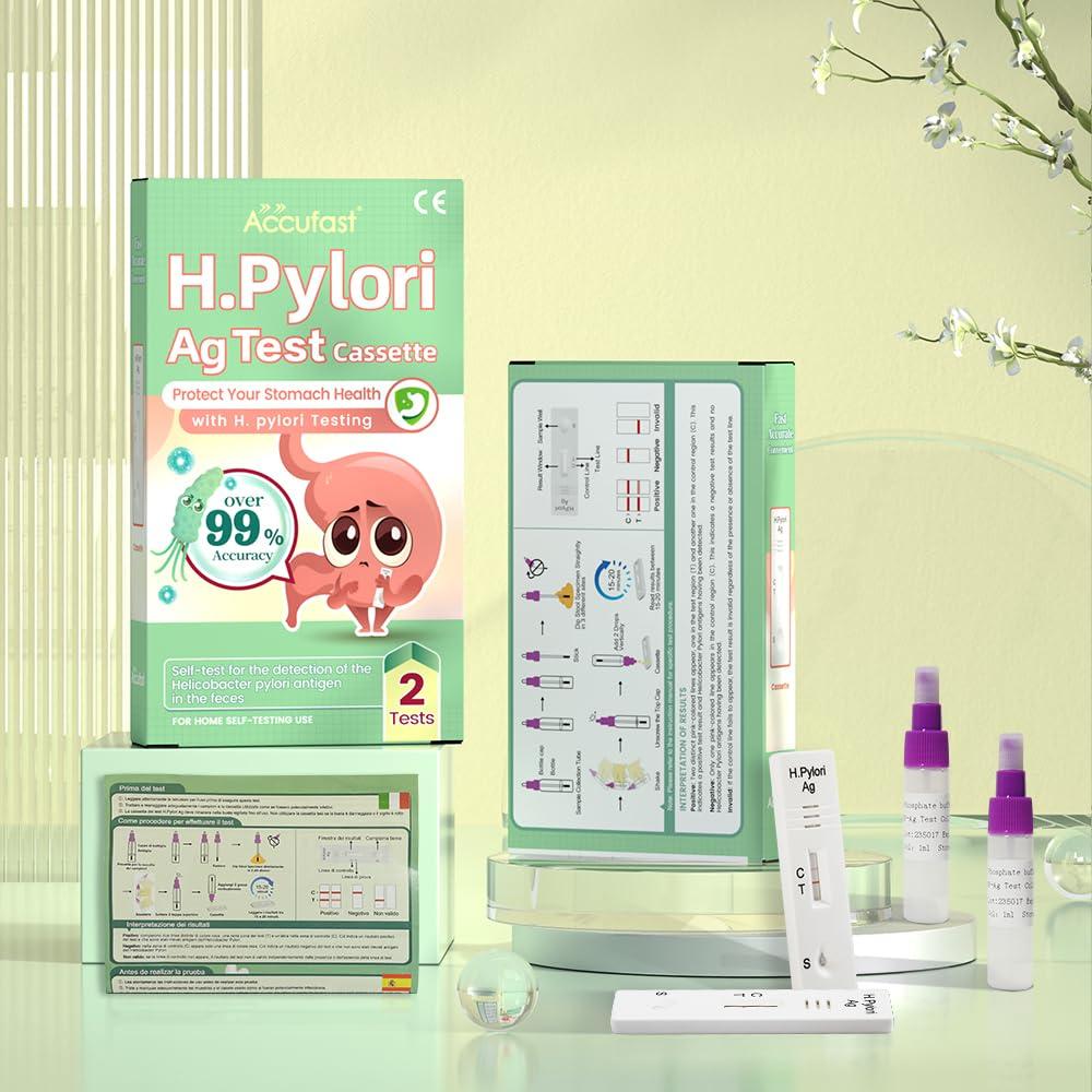 Accufast Helicobacter Pylori Quick Test - At-Home H.Pylori AG Stool ...