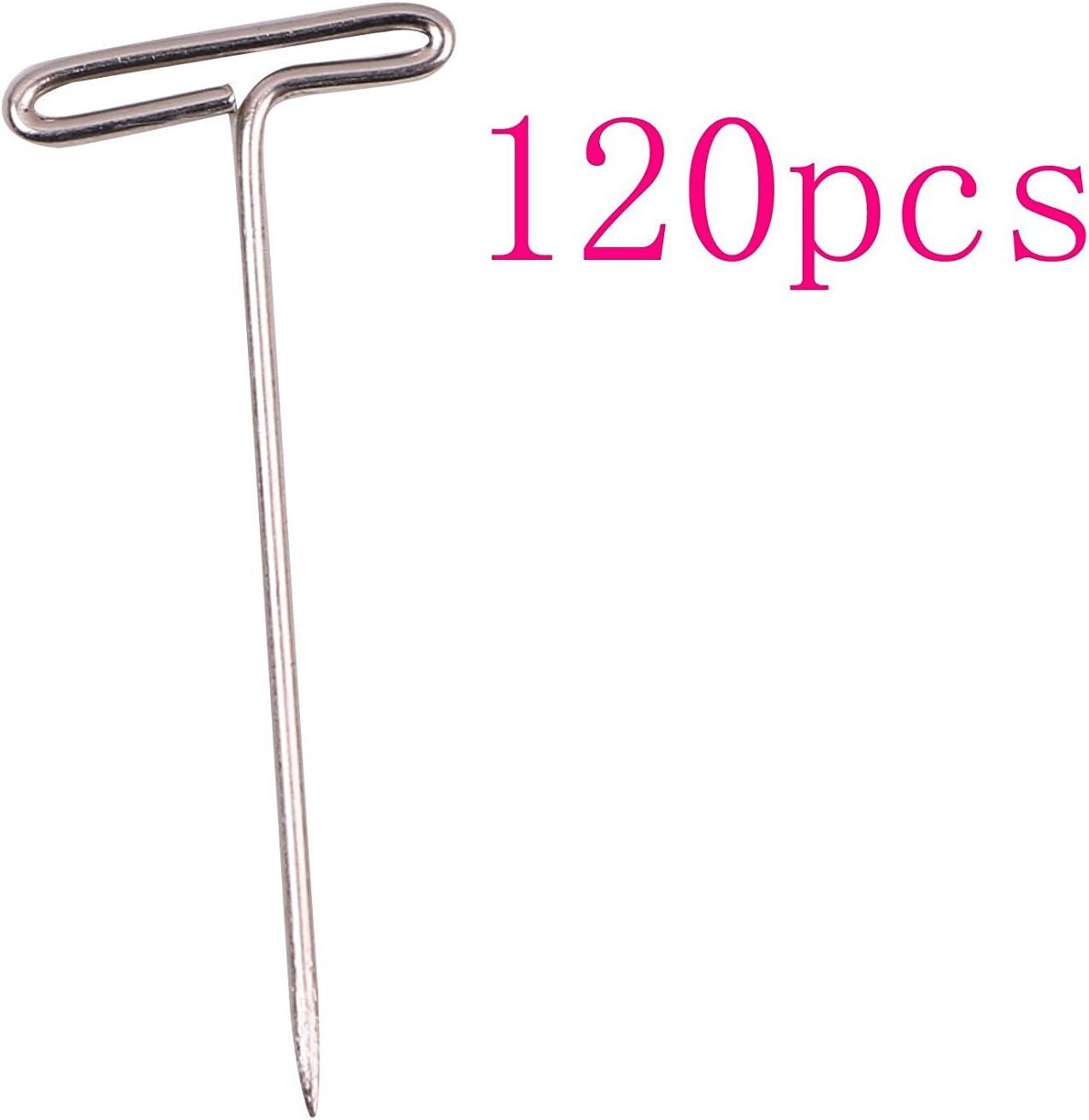 120PCS 1 Inch Nickel Plated Steel T-Pins - Durable Tupalizy T-Pins for ...