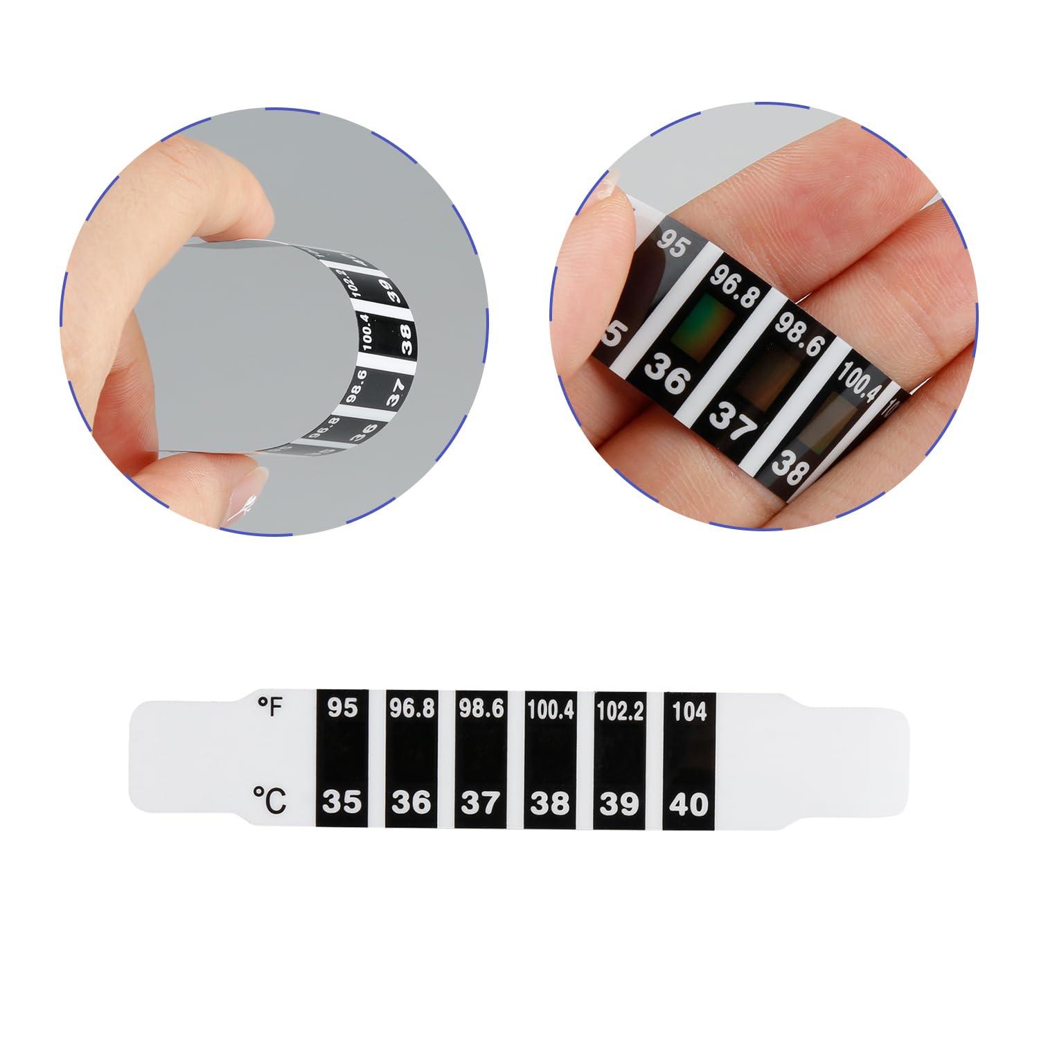 Tabanzhe 20 PCS Safe Non-Toxic Forehead Temperature Stickers Reusable ...