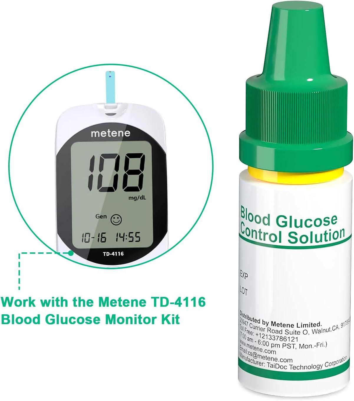 Metene TD-4116 Control Solution Level 2 for Blood Glucose Monitor ...