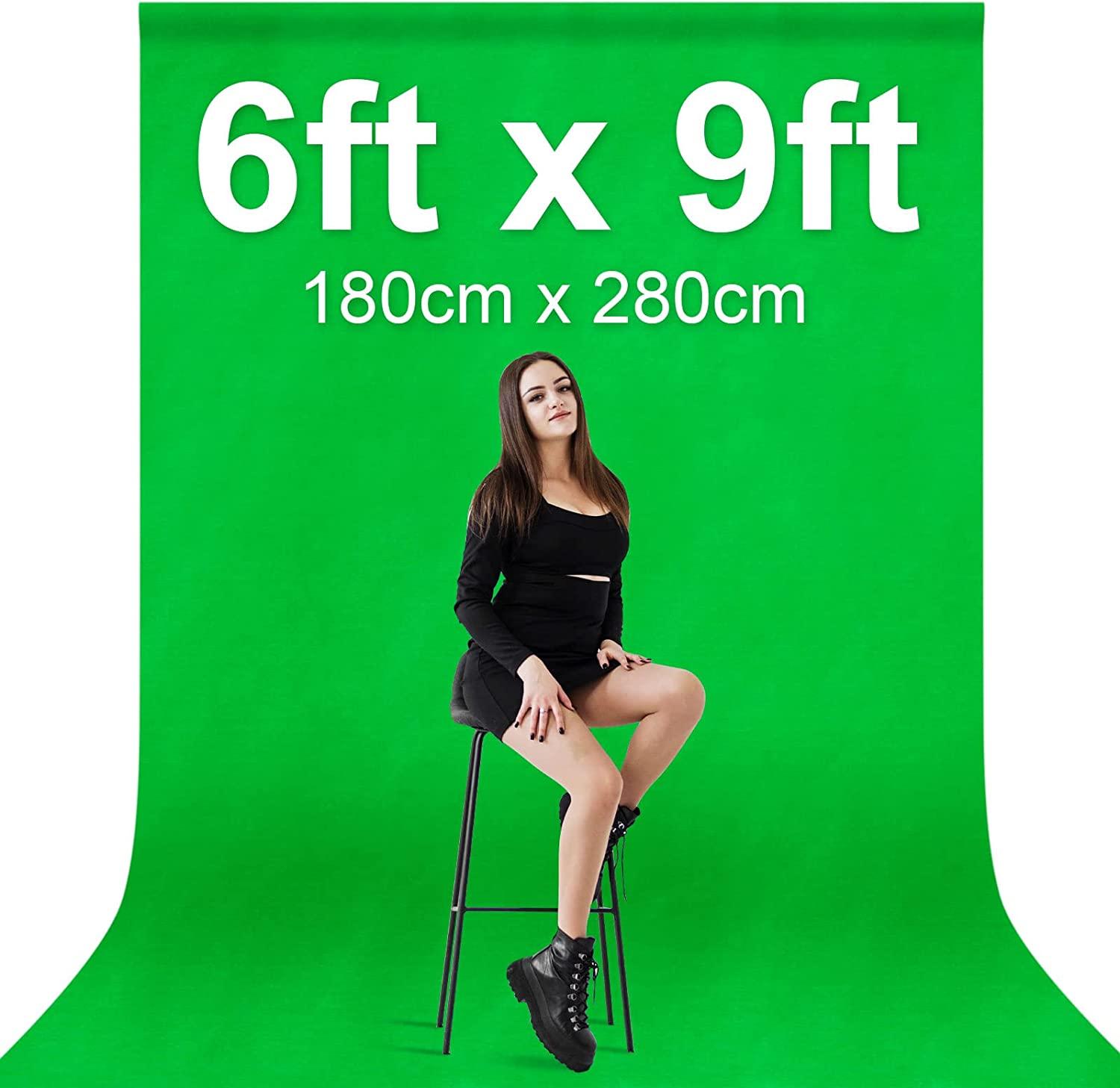 EMART 6x9ft Green Screen Backdrop for Streaming and Photography ...