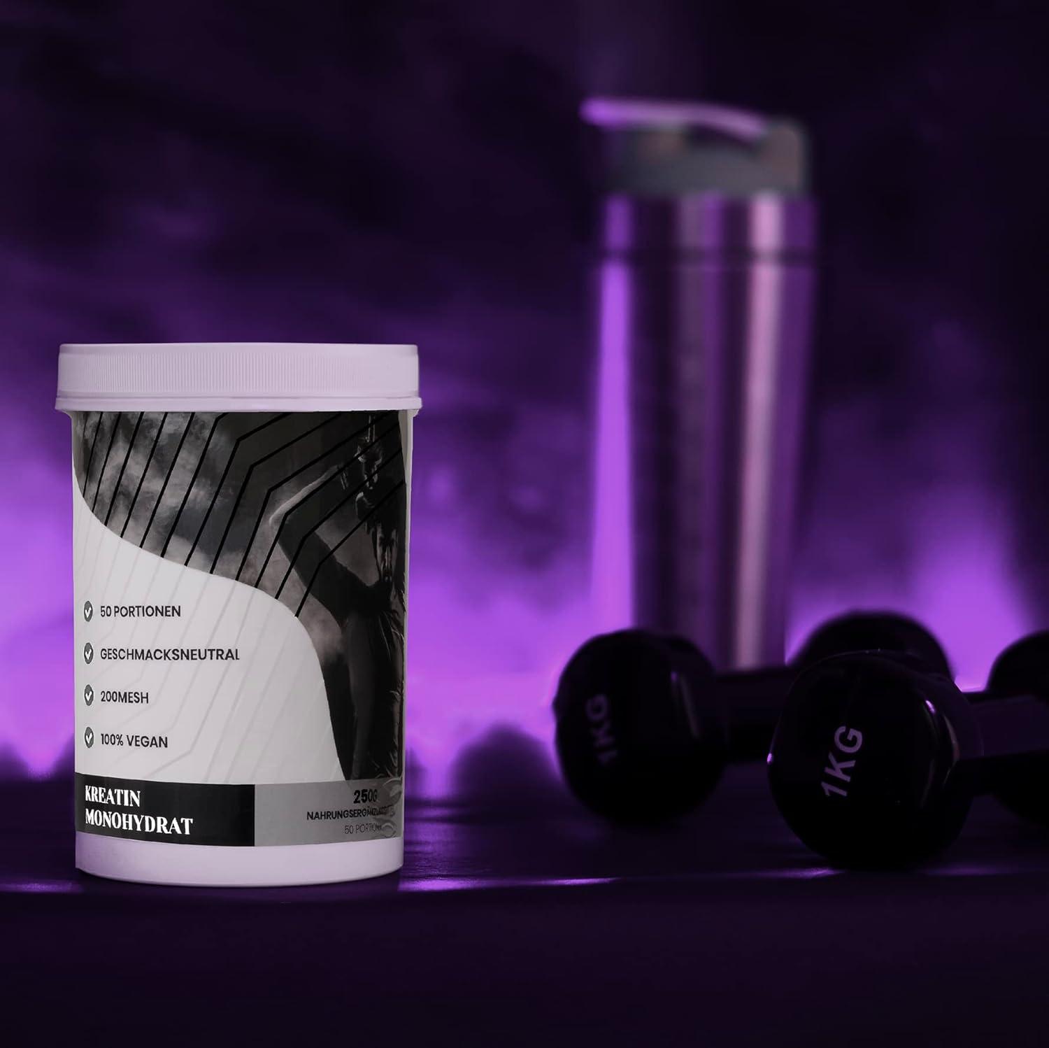 Premium Creatine Monohydrate Powder 250g - 200 Mesh 50 Portions for ...