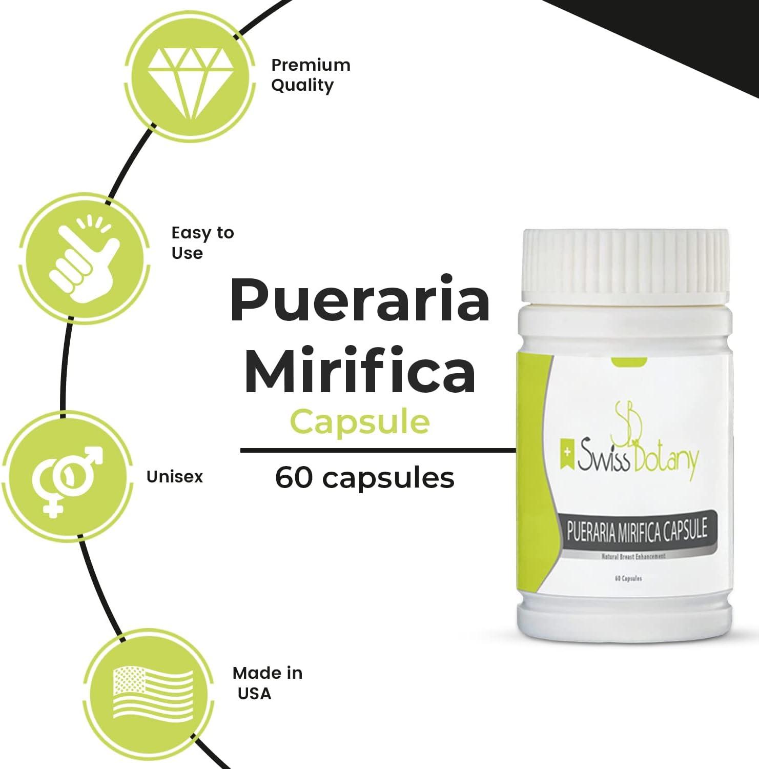 Swiss Botany Pueraria Mirifica Capsules | Natural Bust Enhancement ...